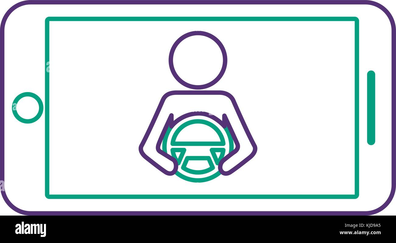 Man using gps map Stock Vector Images - Alamy