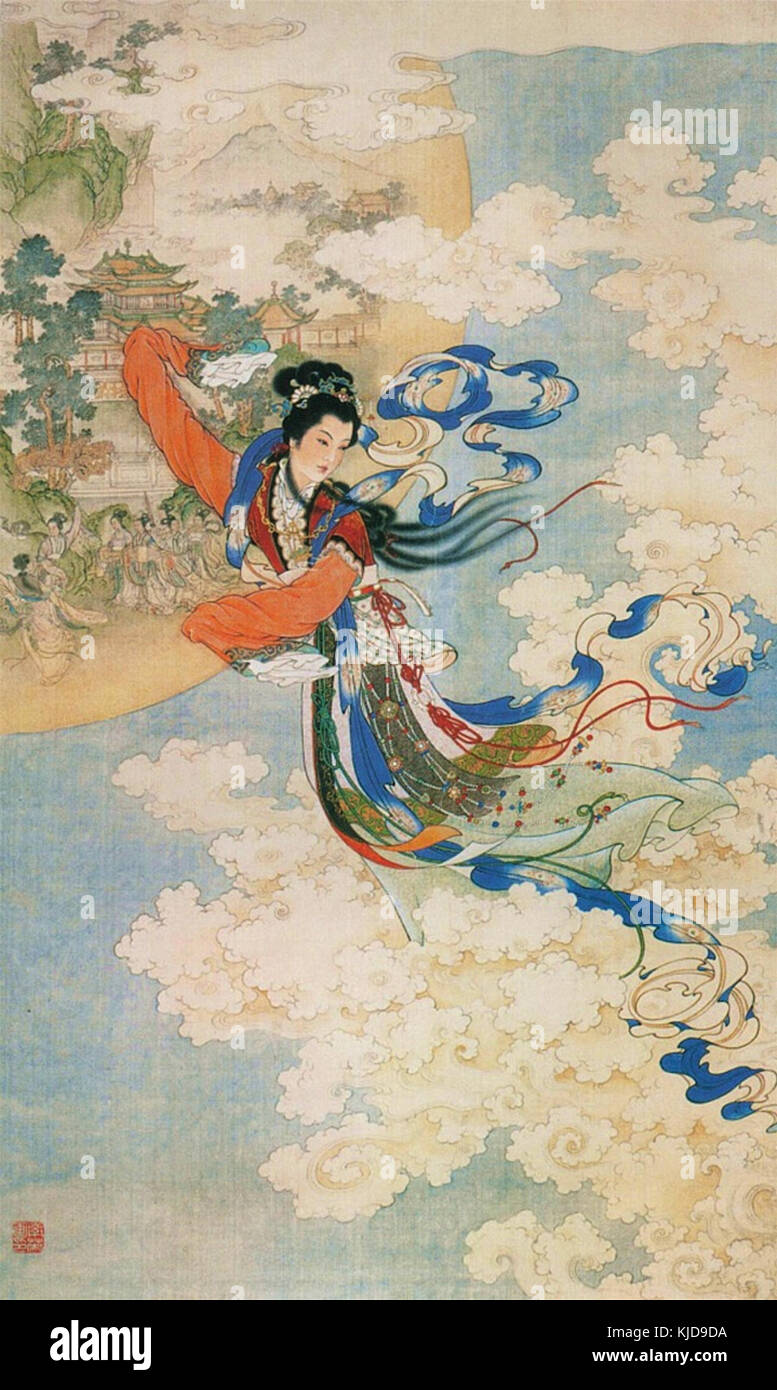 Chang'e Flying to the Moon (Ren Shuai Ying Stock Photo - Alamy