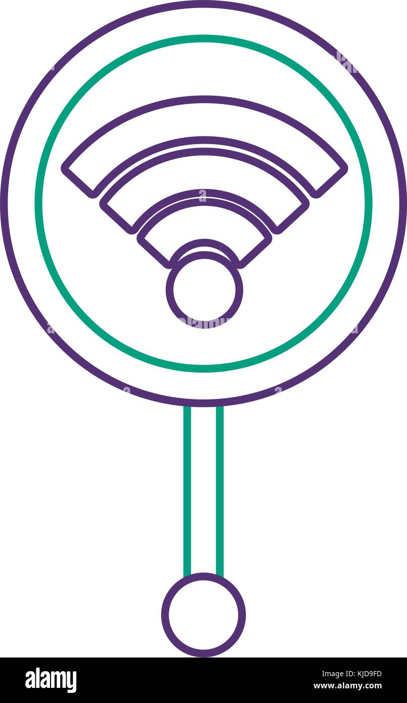 gps navigation pointer map wifi internet signal Stock Vector Image ...