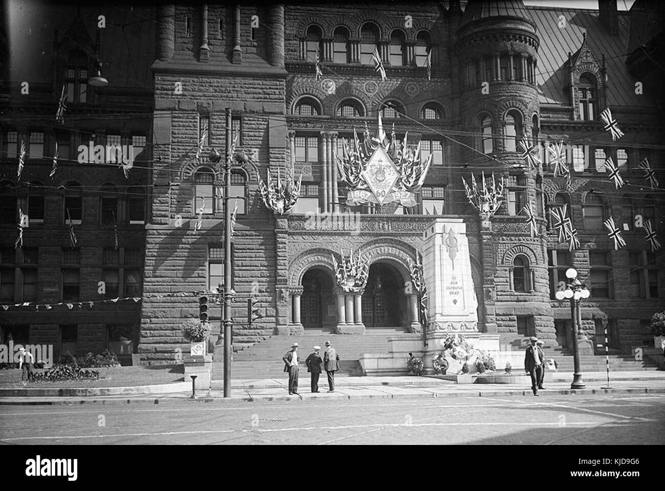 City decorated Black and White Stock Photos & Images - Alamy