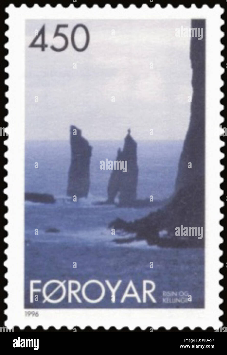 Faroe stamp 287 risin og kellingin Stock Photo - Alamy