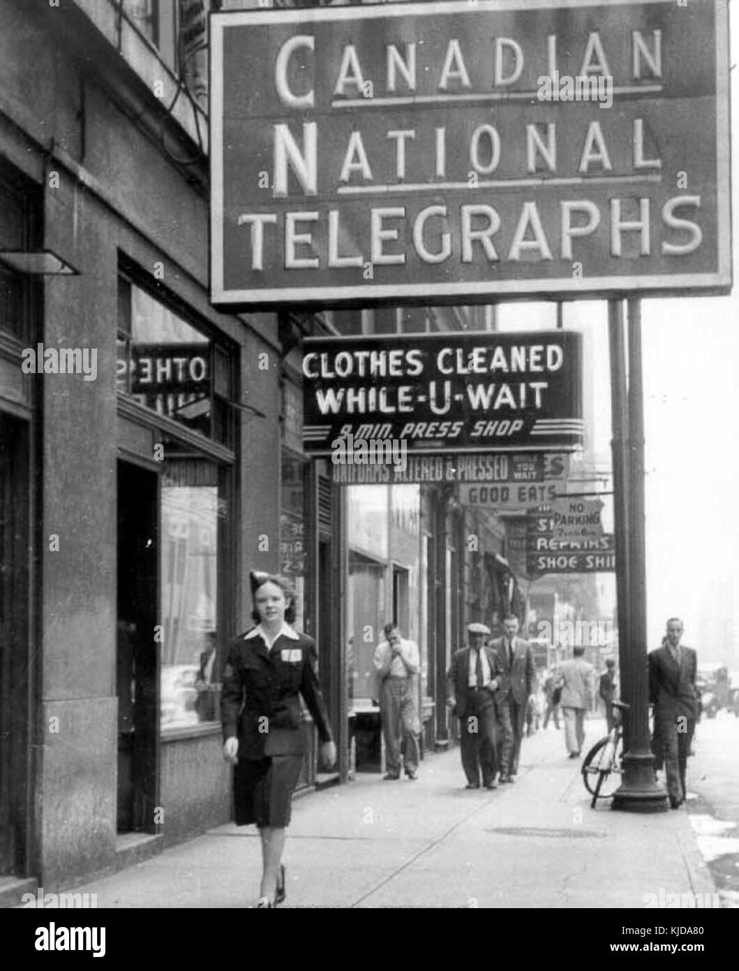 The exterior of the CN (Canadian National) telegraph office showcases ...
