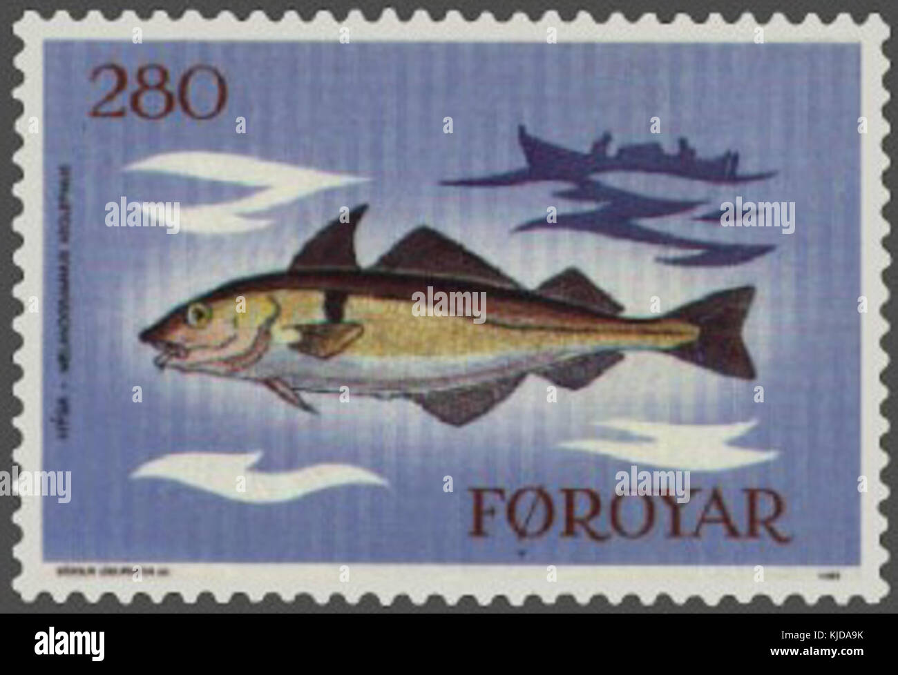 Faroe stamp 081 haddock Stock Photo - Alamy