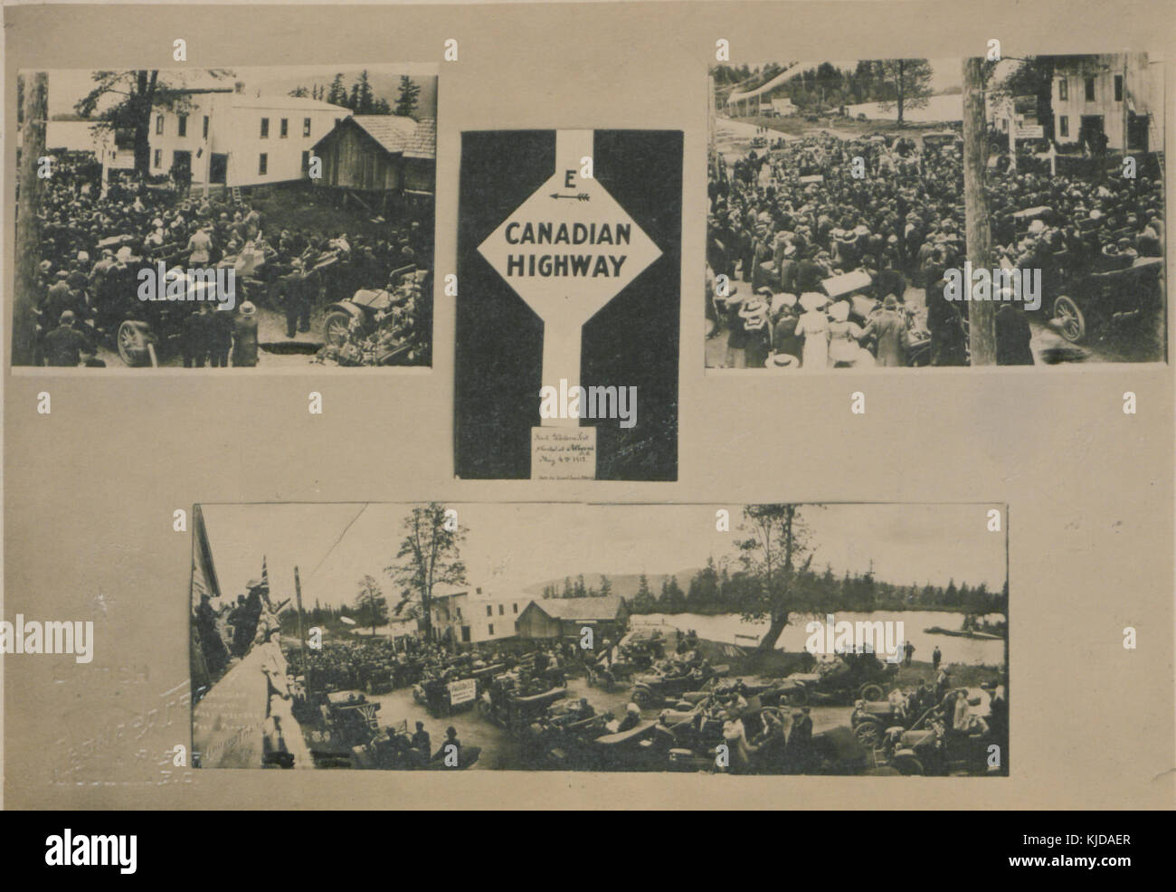 First western post, planted by Canadian Highway Association, at Alberni ...