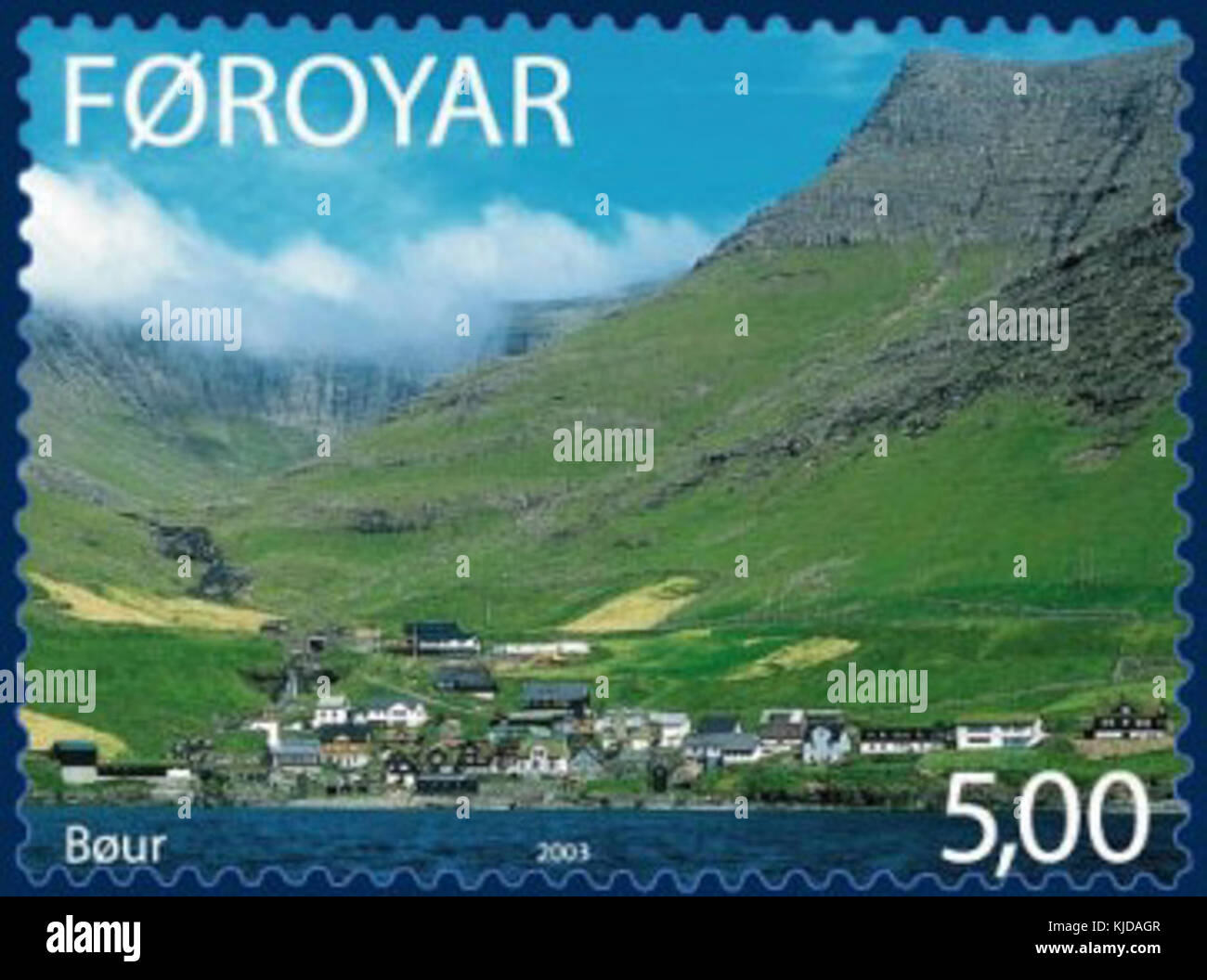 Faroe stamp 452 bour Stock Photo - Alamy