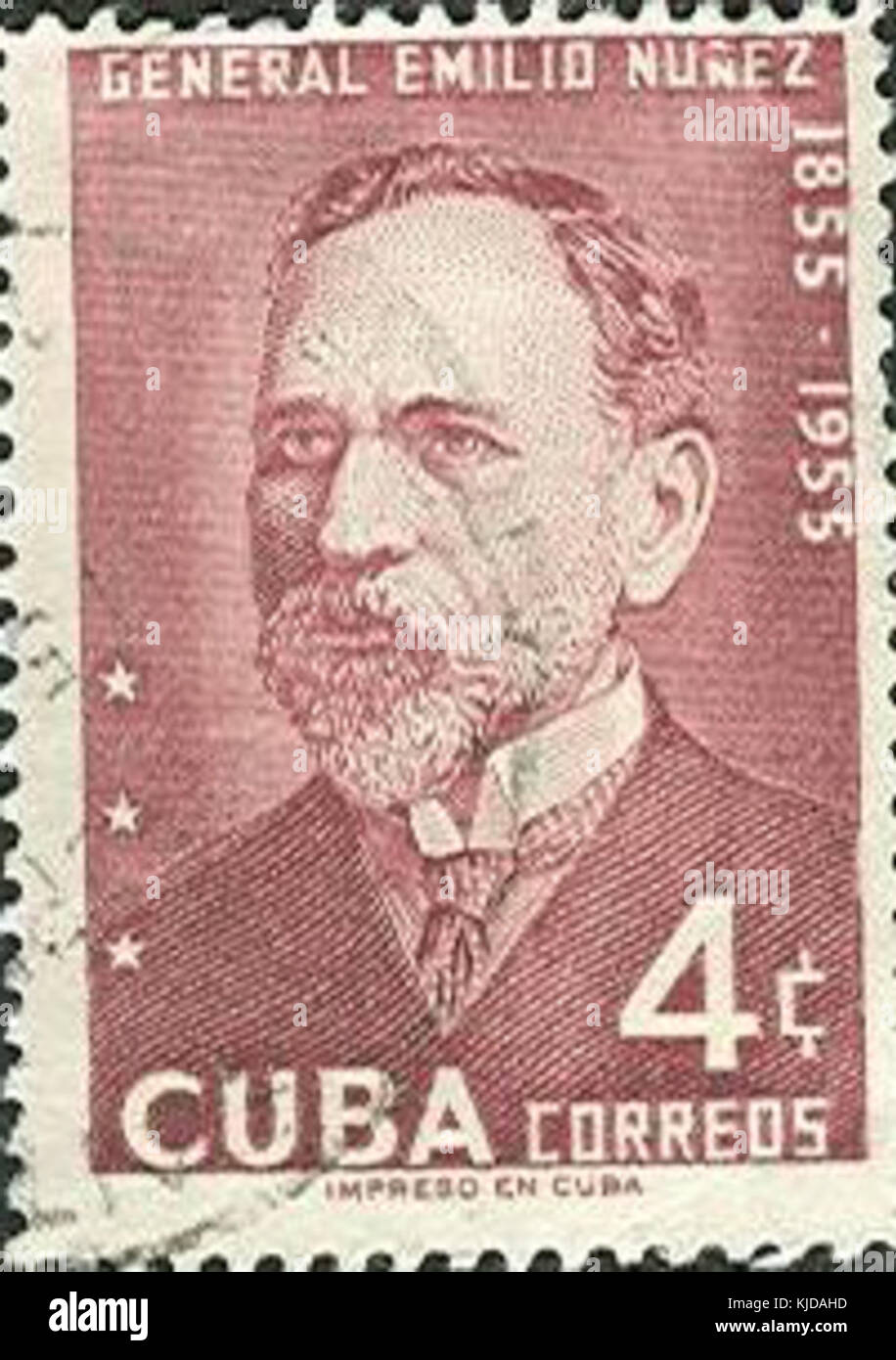 General Emilio Nunez stamp 1955 Stock Photo - Alamy