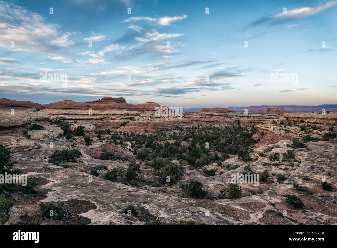 "Clouds in blue sky over desert, Moab, Utah, United States Stock Photo ...