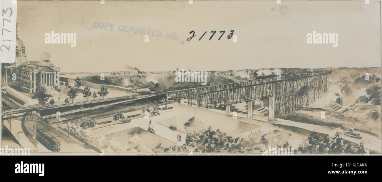 High Level Bridge Between Edmonton and Strathcona (HS85 10 21773 Stock ...
