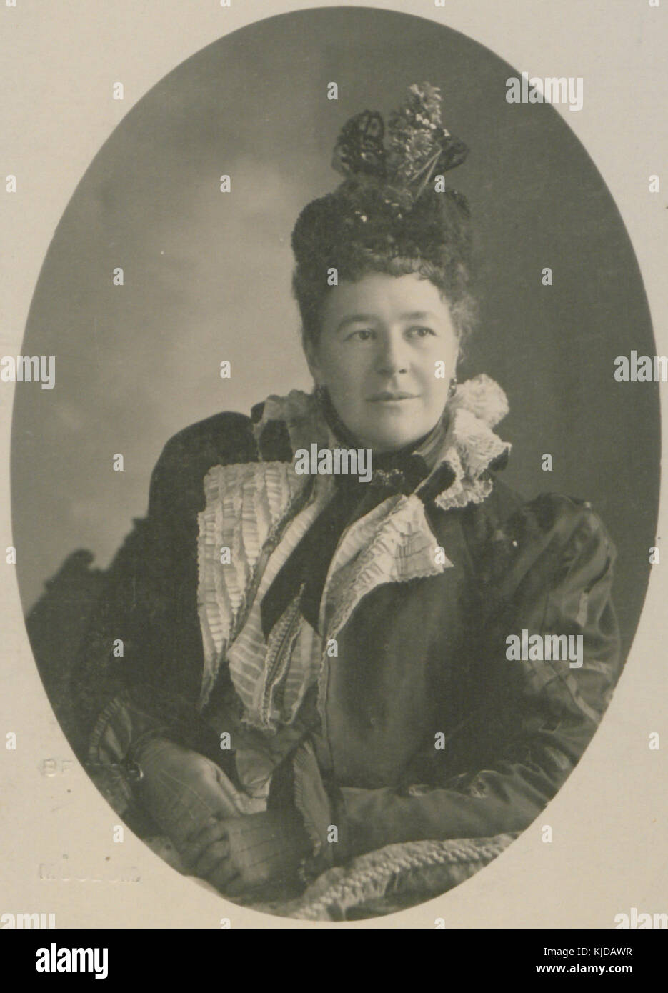 Her Excellency Lady Aberdeen, depicted in a historical photograph ...