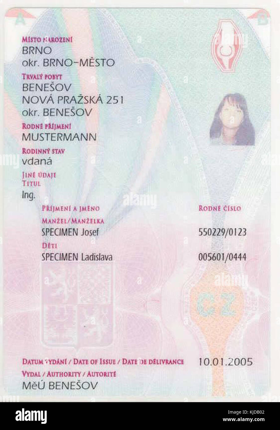 Civil registration card hi-res stock photography and images - Alamy