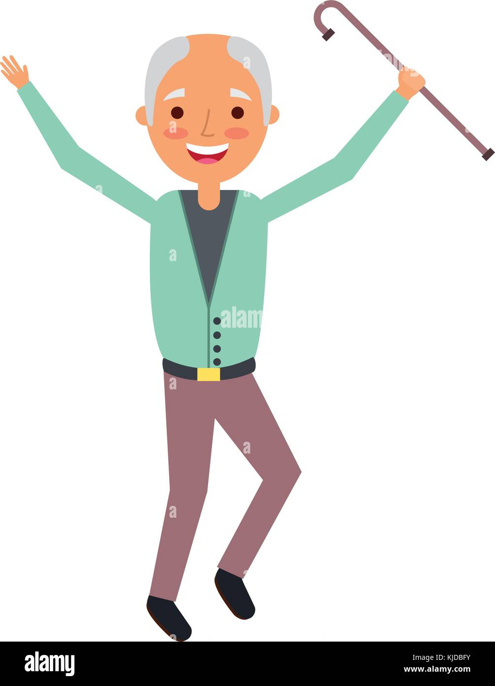 Old man grey hair smiling Stock Vector Images - Alamy