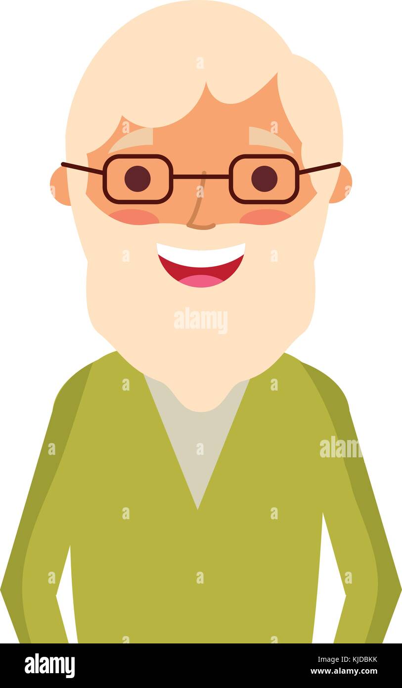 Old Man Portrait Of A Pensioner Grandfather Character Stock Vector Image And Art Alamy