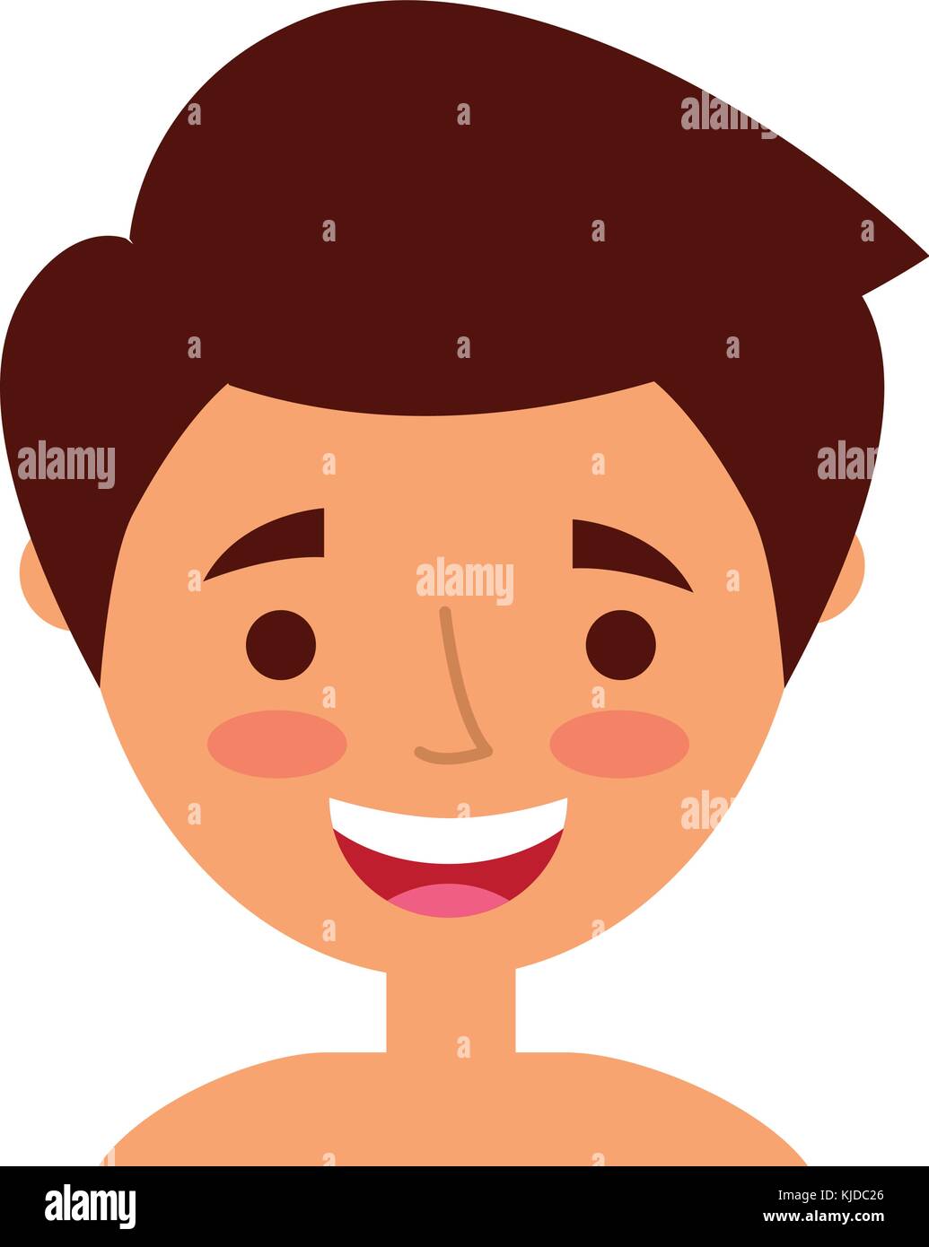 portrait face young man happy character Stock Vector Image & Art - Alamy