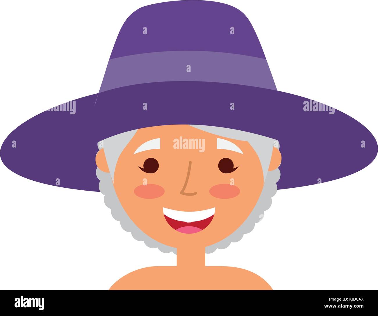 old woman portrait lady grandma cartoon Stock Vector Image & Art - Alamy