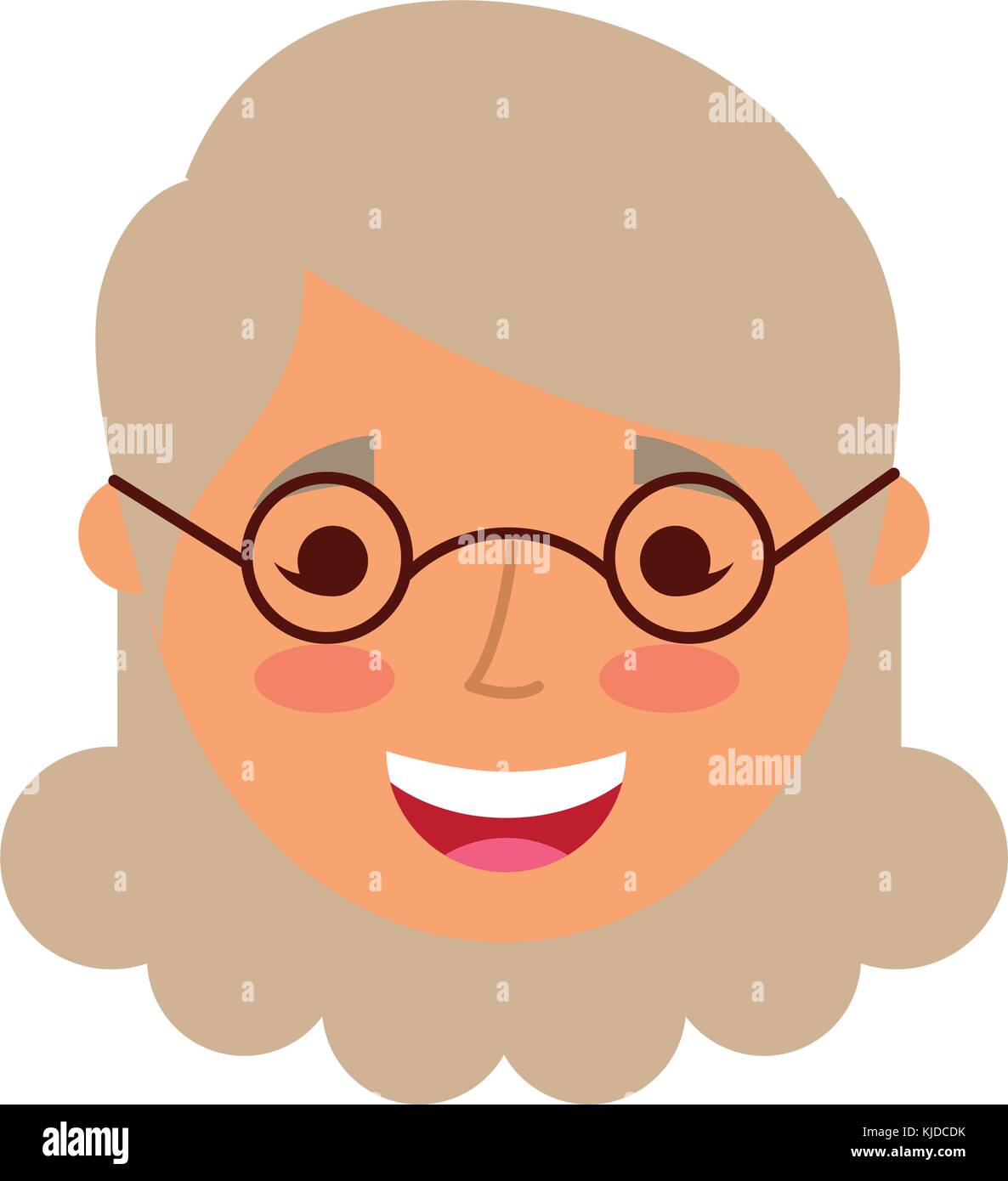 elderly woman lady smiling cartoon people profile Stock Vector Image ...