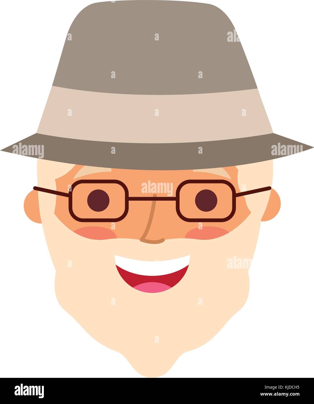 the face old man profile avatar of the grandfather Stock Vector Image ...