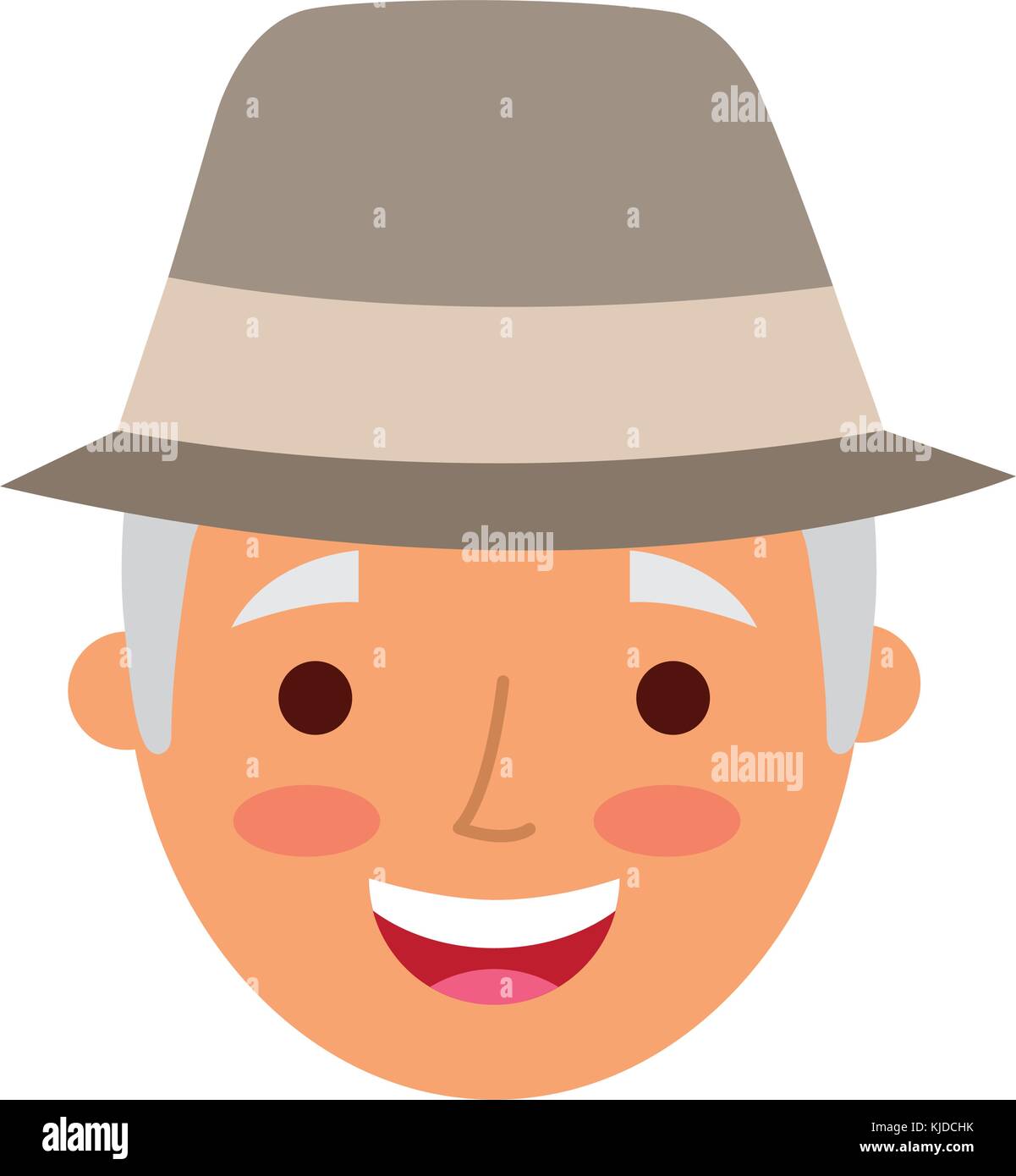 the face old man profile avatar of the grandfather Stock Vector Image ...