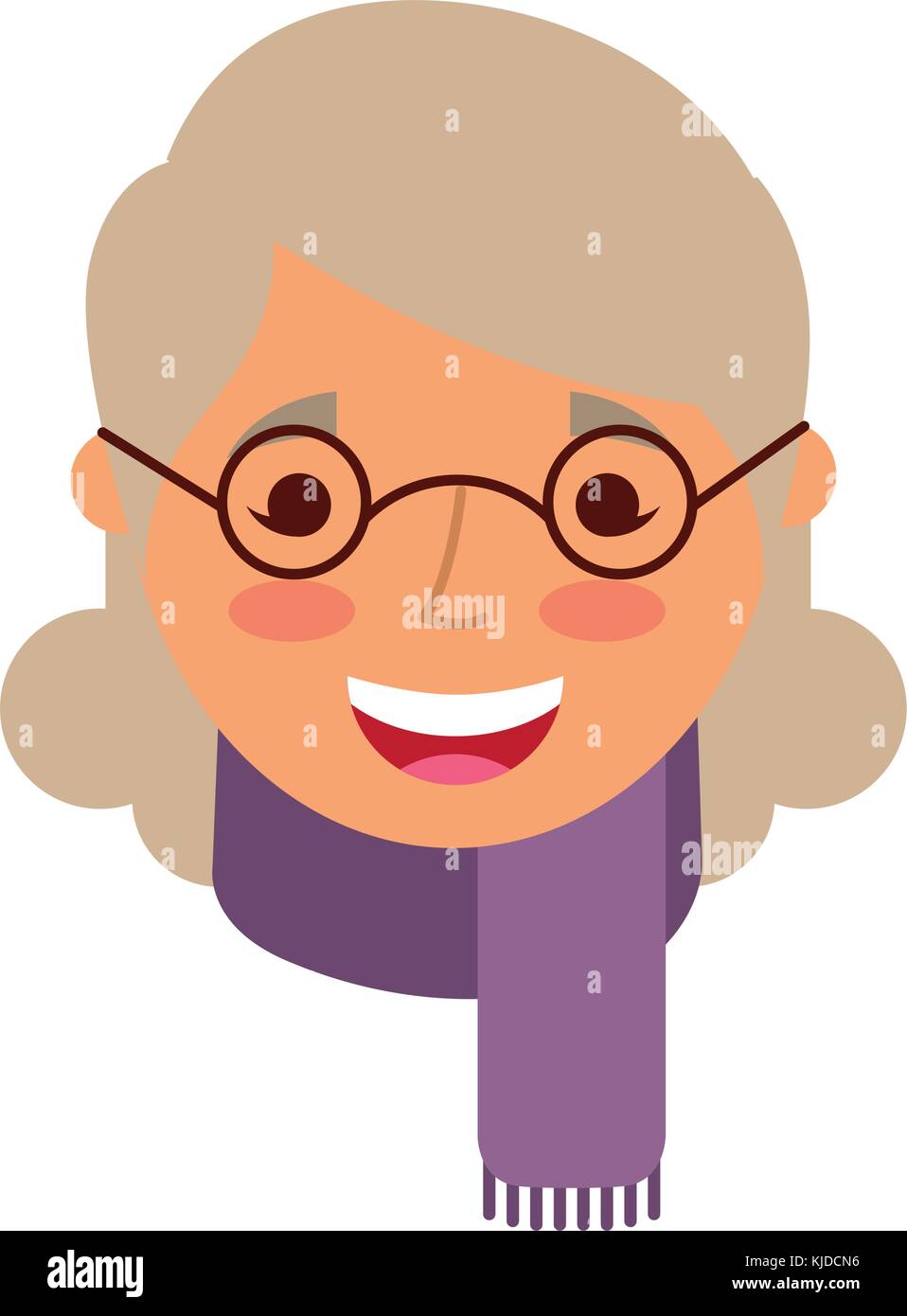 elderly woman lady smiling cartoon people profile Stock Vector Image ...