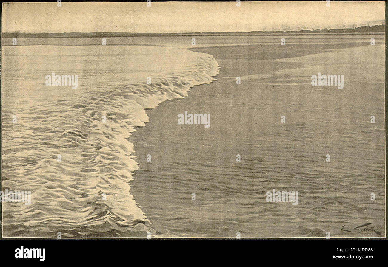 Petitcodiac river tidal bore 1902 Stock Photo - Alamy