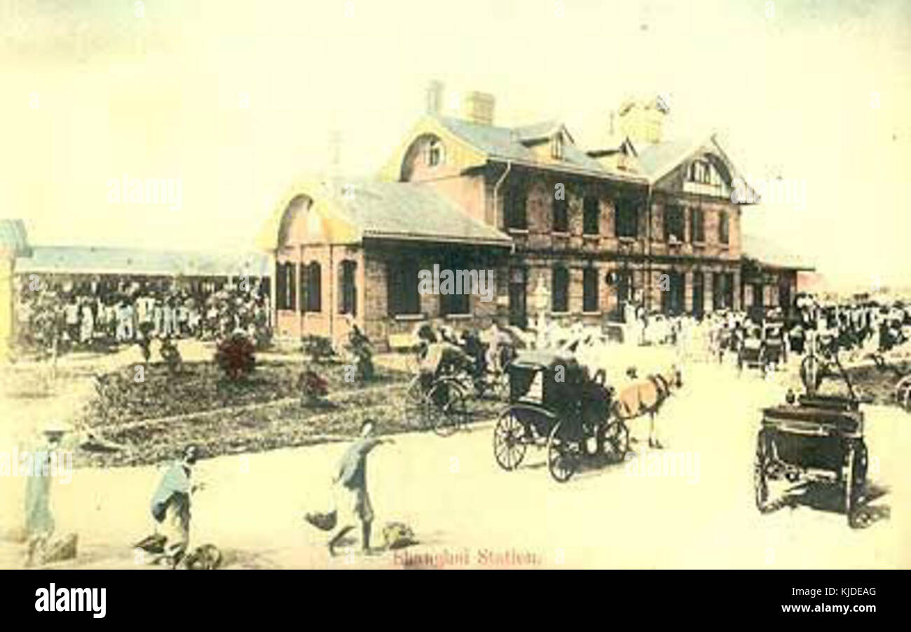 Shanghai North Railway Station in the Qing Dynasty Stock Photo - Alamy
