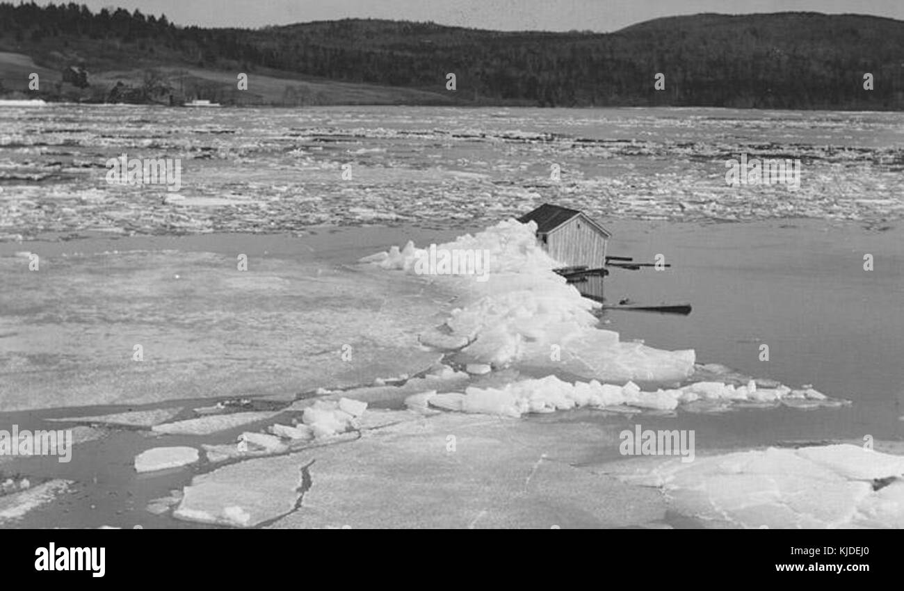 Spring freshet and ice break up 1936 Stock Photo - Alamy