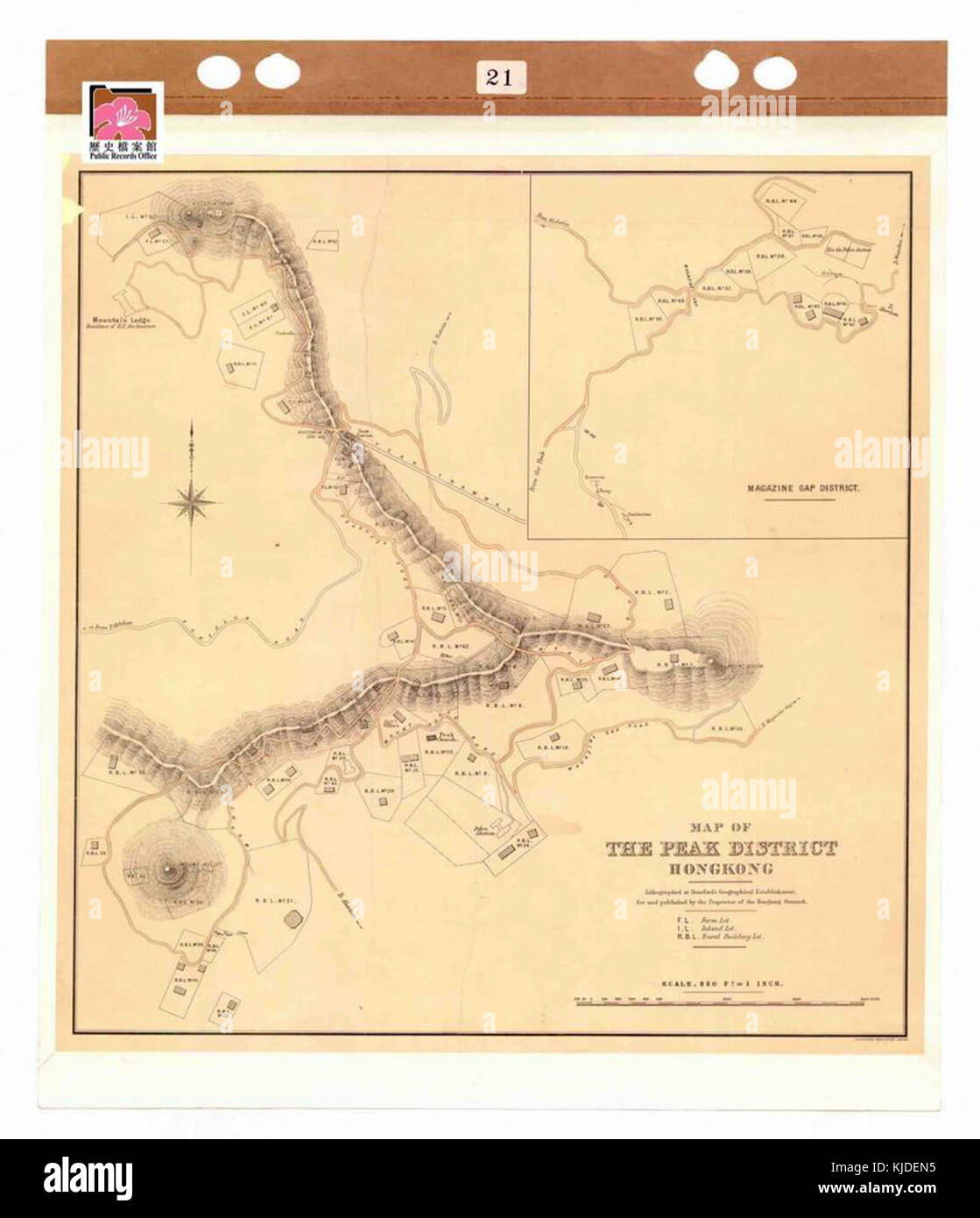 The Peak Map Stock Photo - Alamy