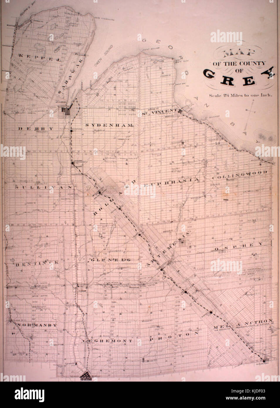 Townships of Grey County, Ontario, 1880 Stock Photo - Alamy