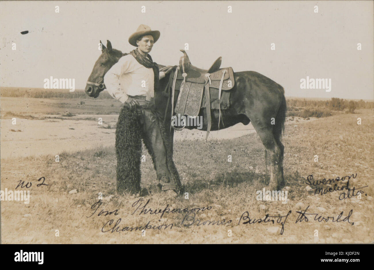 Tom Threepersons, champion bronco buster of the world No 2 (HS85 10 ...