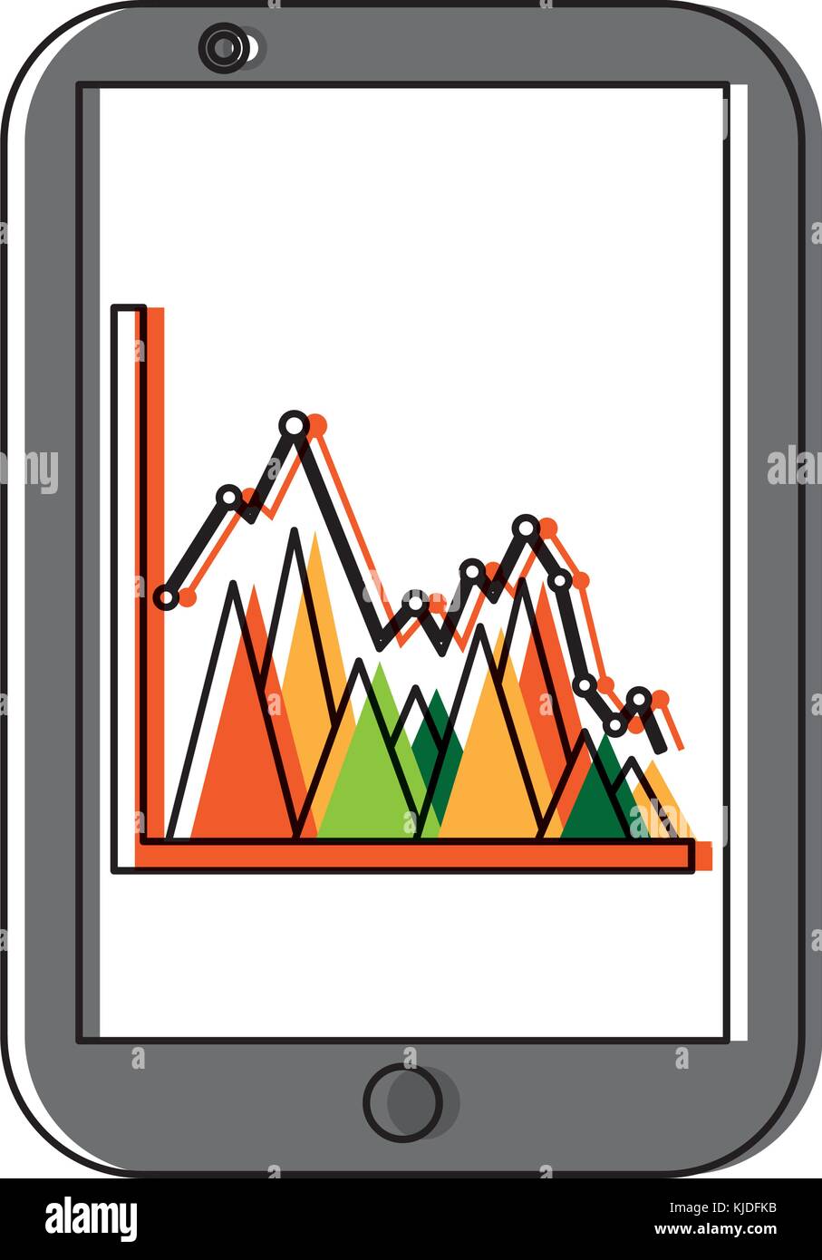 mobile business graph chart device technology Stock Vector Image & Art ...