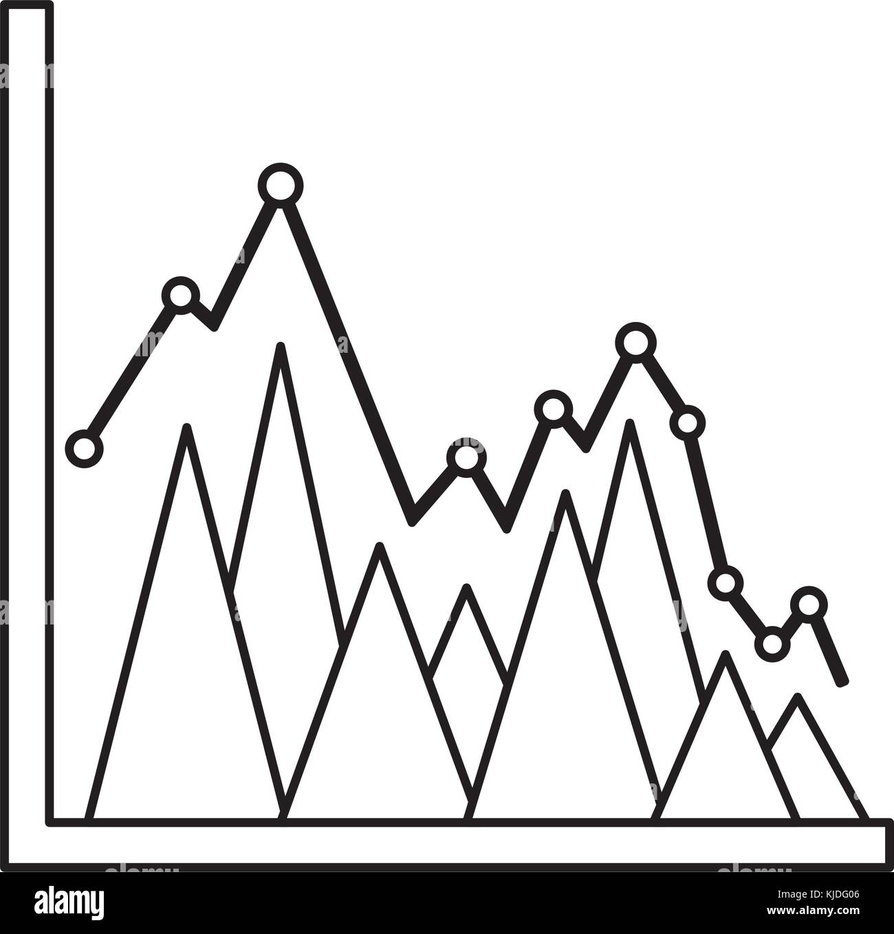 business diagram graph chart bright triangle pattern Stock Vector Image ...