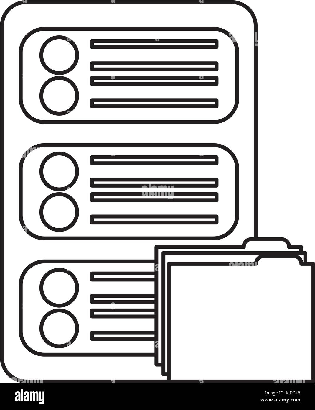 data center server folder file document organize Stock Vector Image ...