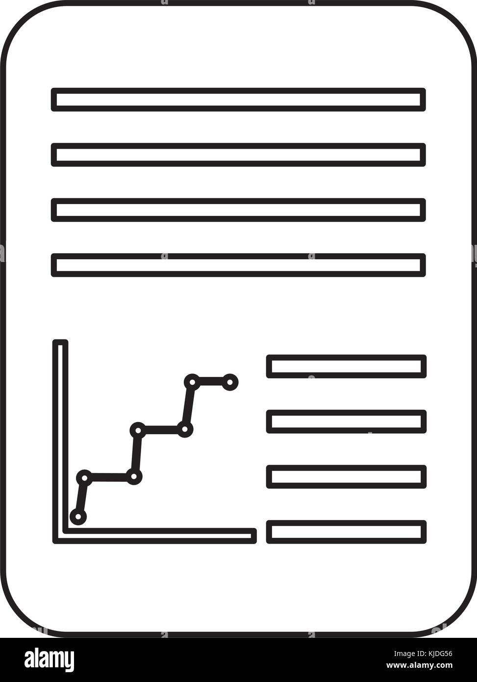 document paper file with graph diagram business Stock Vector Image ...