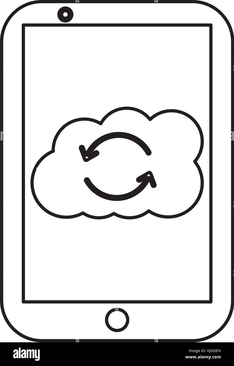 Mobile communication internet process Black and White Stock Photos ...