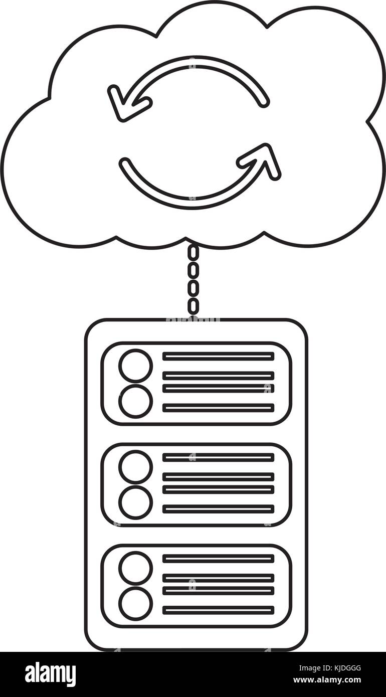 Data Base Server Cloud Connection Hosting Info Stock Vector Image And Art