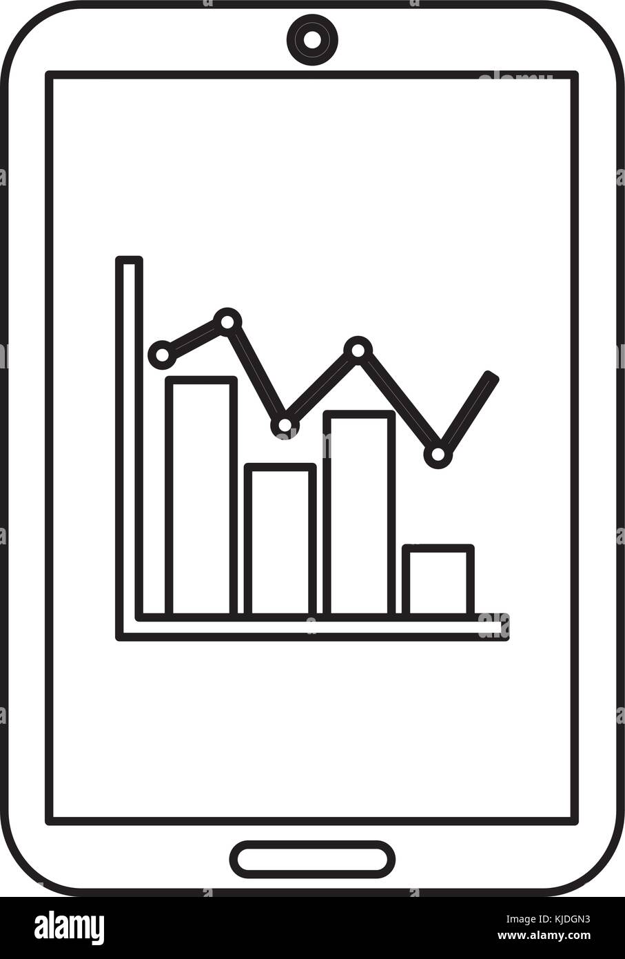 mobile graph statistic business device technology Stock Vector Image ...