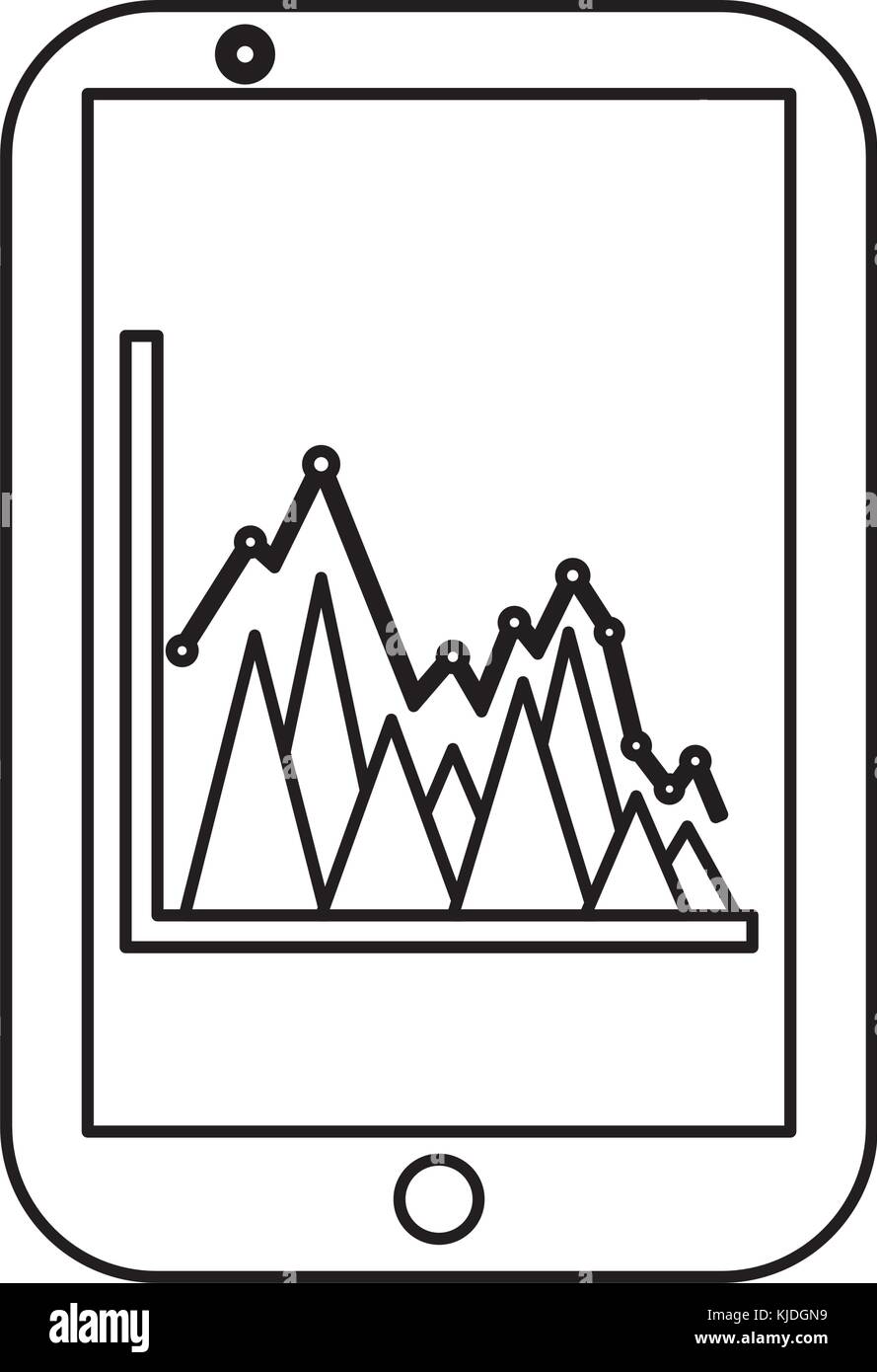 mobile business graph chart device technology Stock Vector Image & Art ...