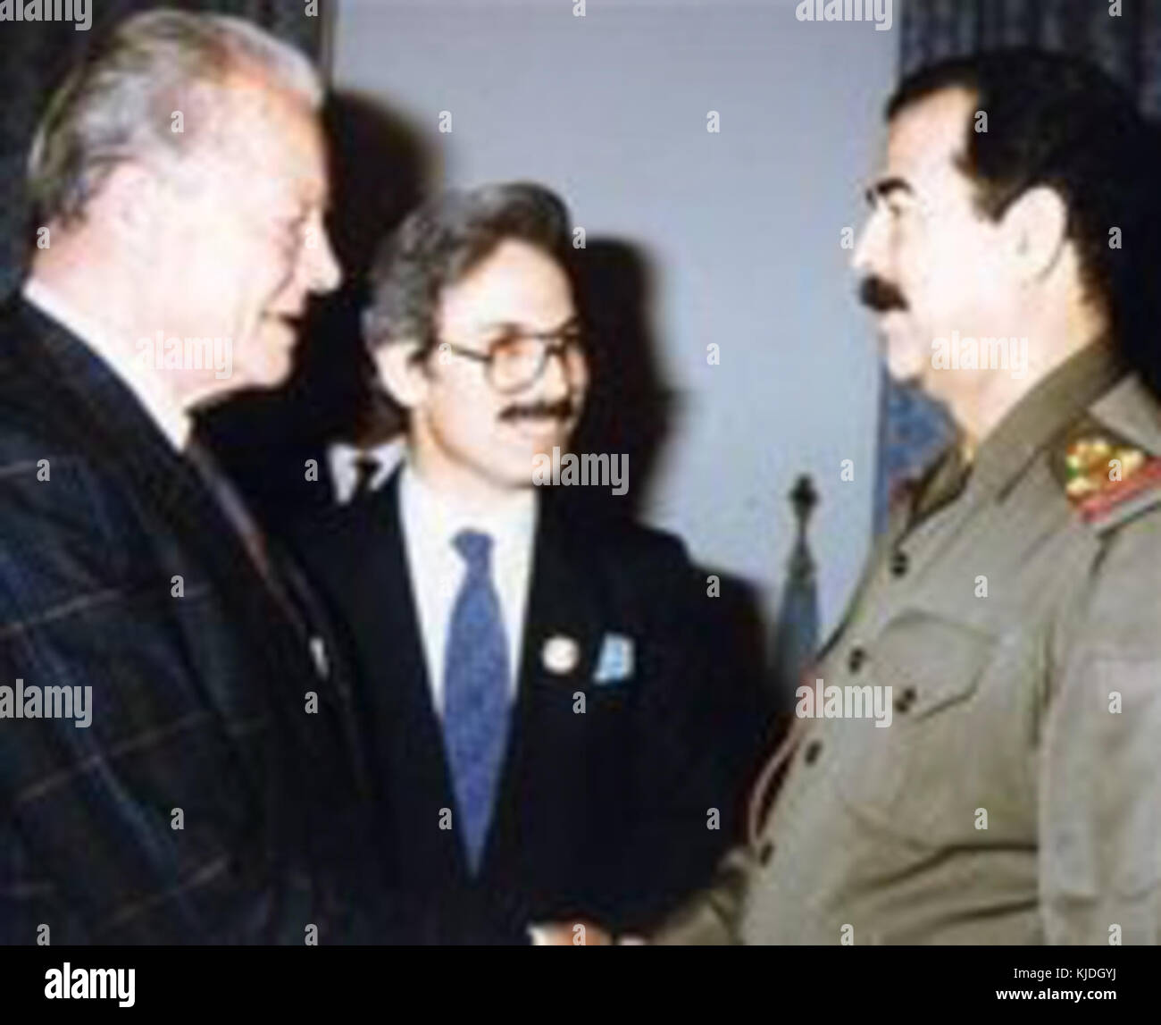 Sadoun Al Zubaydi with Saddam Hussein Stock Photo - Alamy
