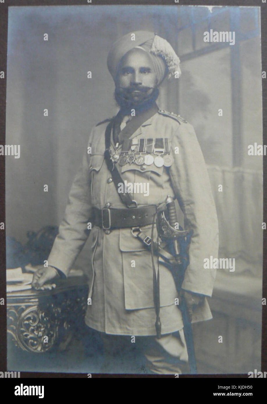 Sikh Soldier with Medals Stock Photo - Alamy