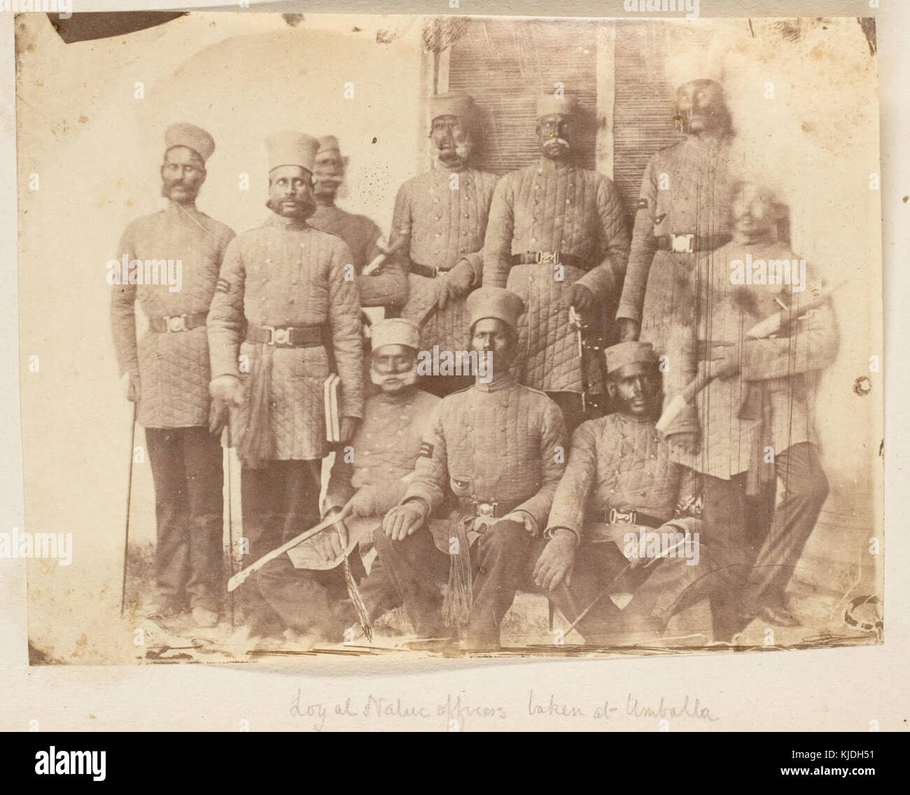 Loyal Native Officers taken at Umballa Stock Photo - Alamy