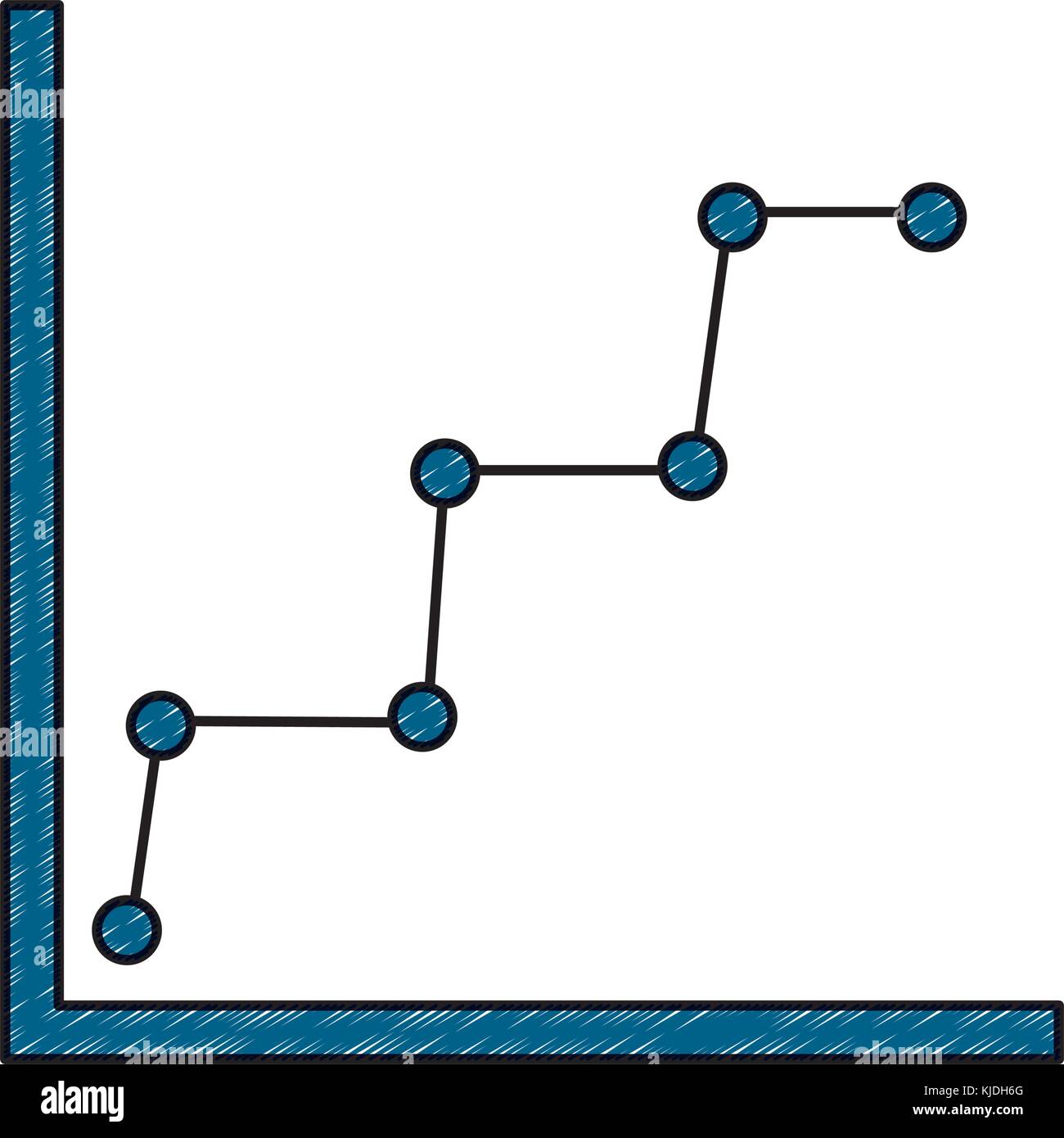 business graph diagram and statistics dotted line symbol Stock Vector ...