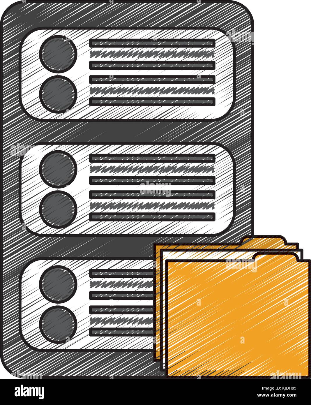 data center server folder file document organize Stock Vector Image ...