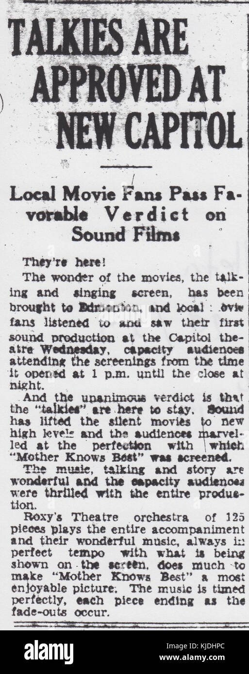 Transition to talkies hi-res stock photography and images - Alamy