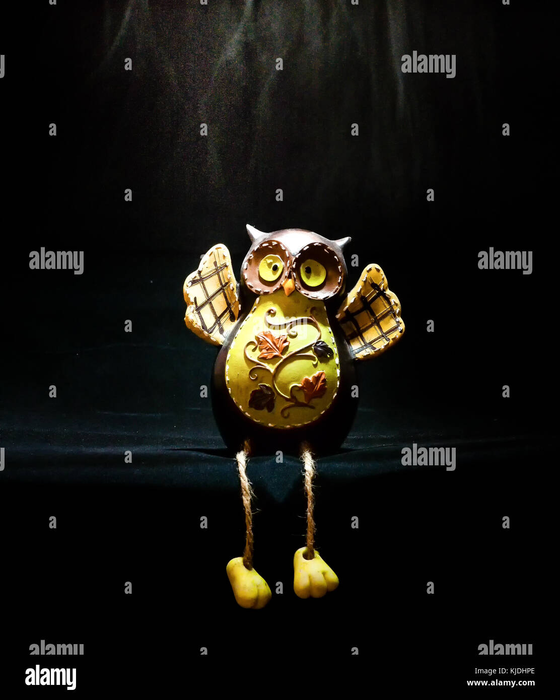 scary smoking owl. Owl Ghost in the dark Stock Photo - Alamy