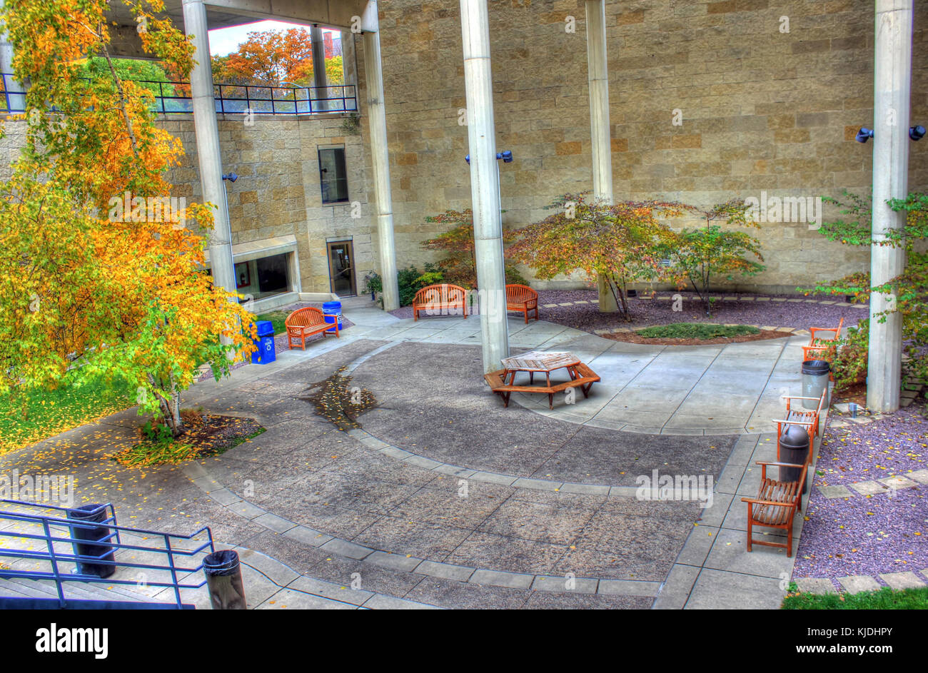 Gfp wisconsin madison courtyard Stock Photo - Alamy
