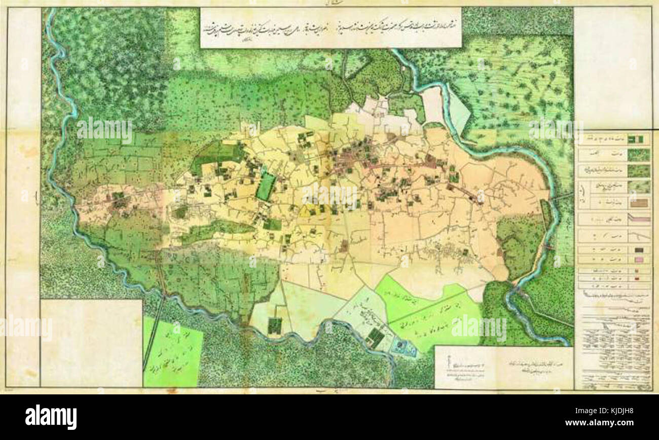 Rasht map 1287 Stock Photo - Alamy