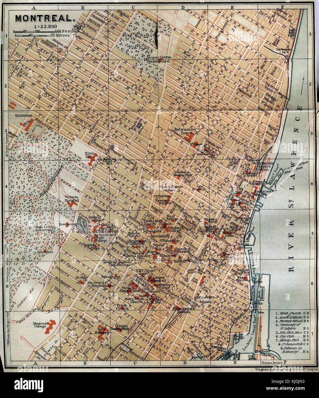 Montreal map hi-res stock photography and images - Alamy