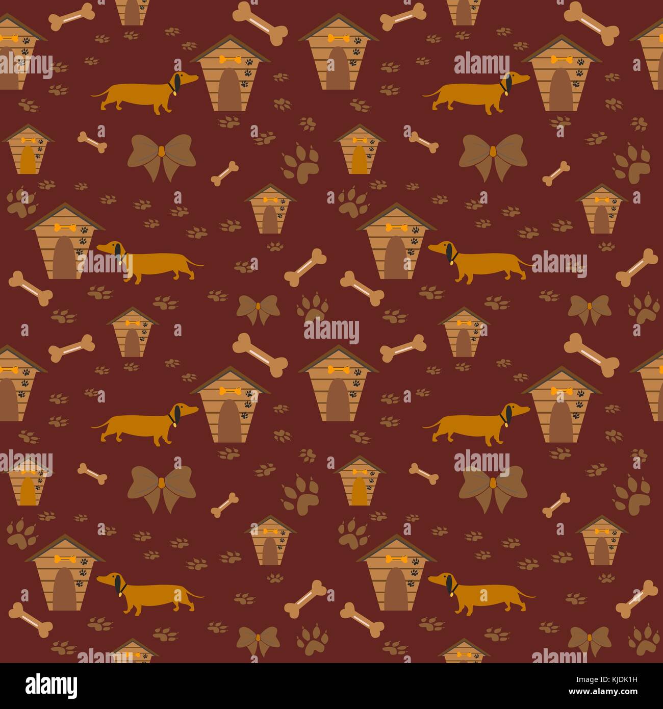 Seamless vector pattern dog hi-res stock photography and images - Alamy