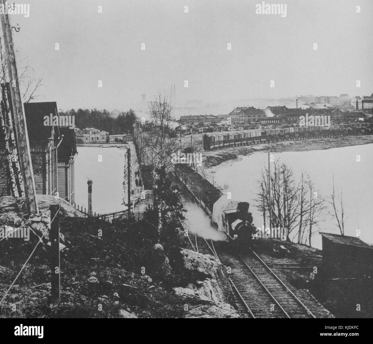A photograph of Junarata in Helsinki, taken in the 1890s, capturing the ...