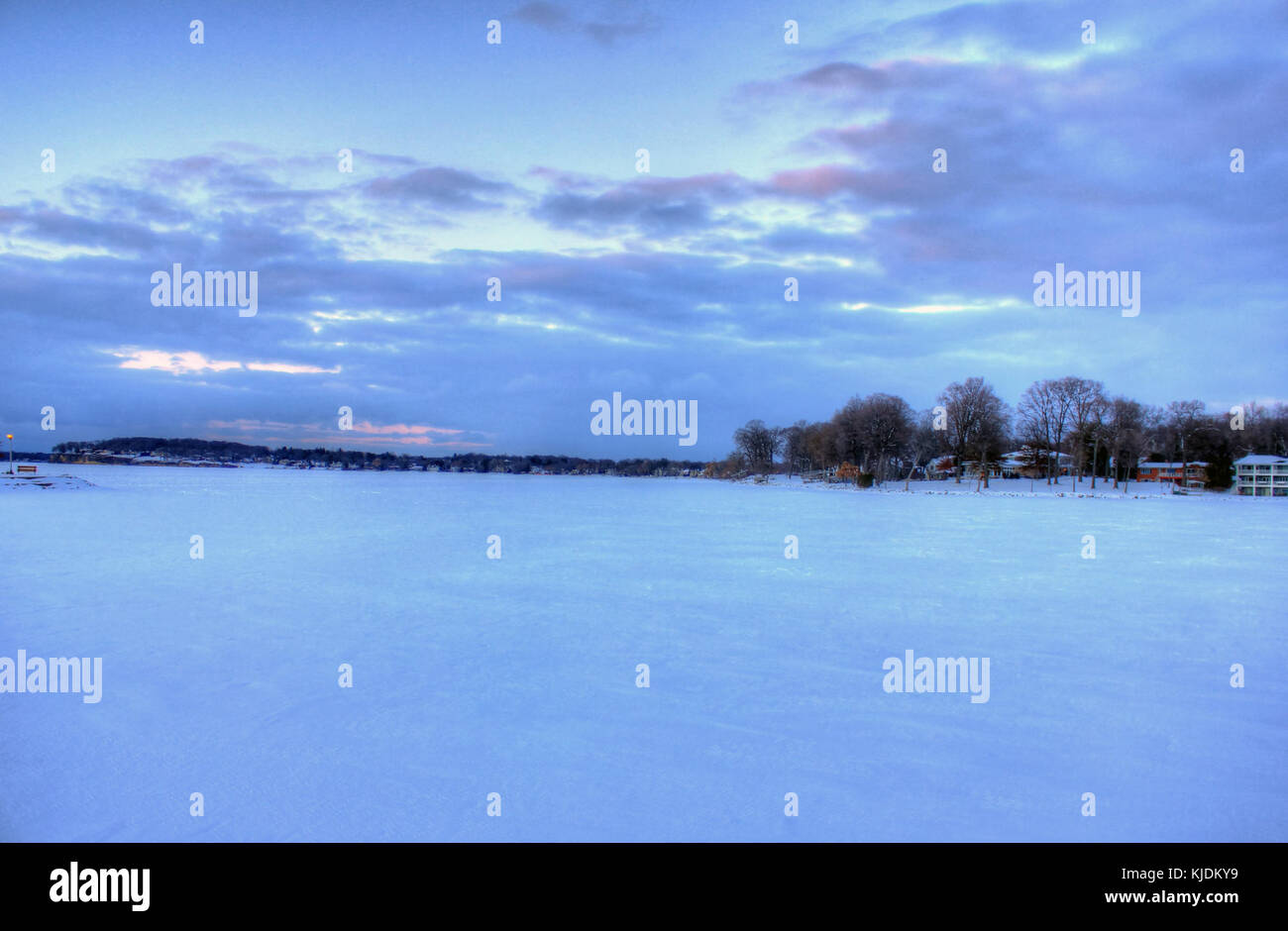This winter scene from Wisconsin’s Madison captures the frozen ...