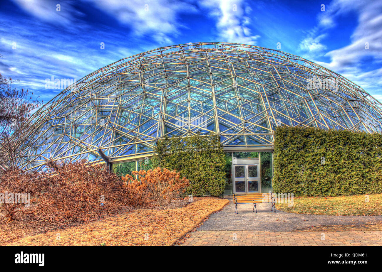Gfp st louis botanical gardens skies behind climatron Stock Photo - Alamy